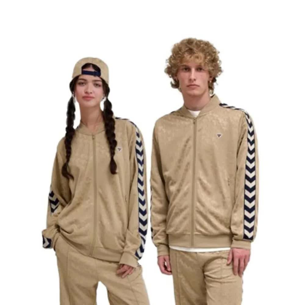 Яке Hummel Archive Regular Poly AOP tracksuit jacket - Beige (Cornstalk) | Спорт и Хоби