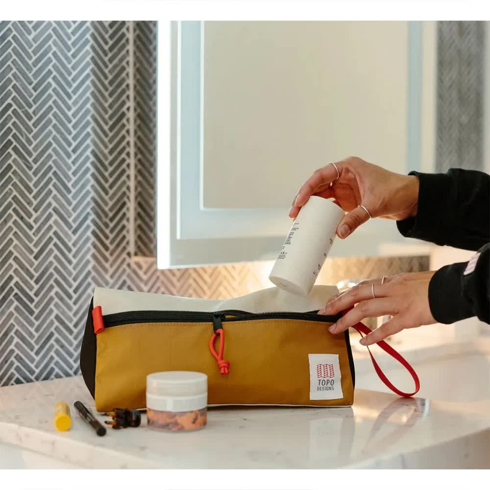 Topo designs Dopp Kit pencil case - Brown (Desert Palm / Sahara ...